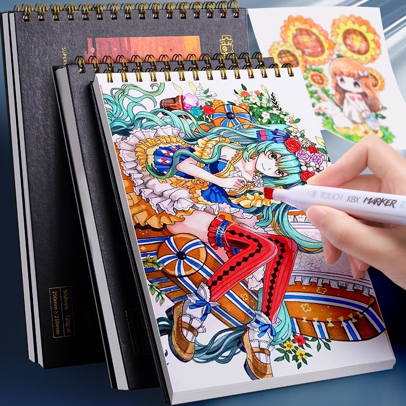 GG Sketch Book Buku Lukisan Drawing Art Paper Stationery Art Marker Pen ...