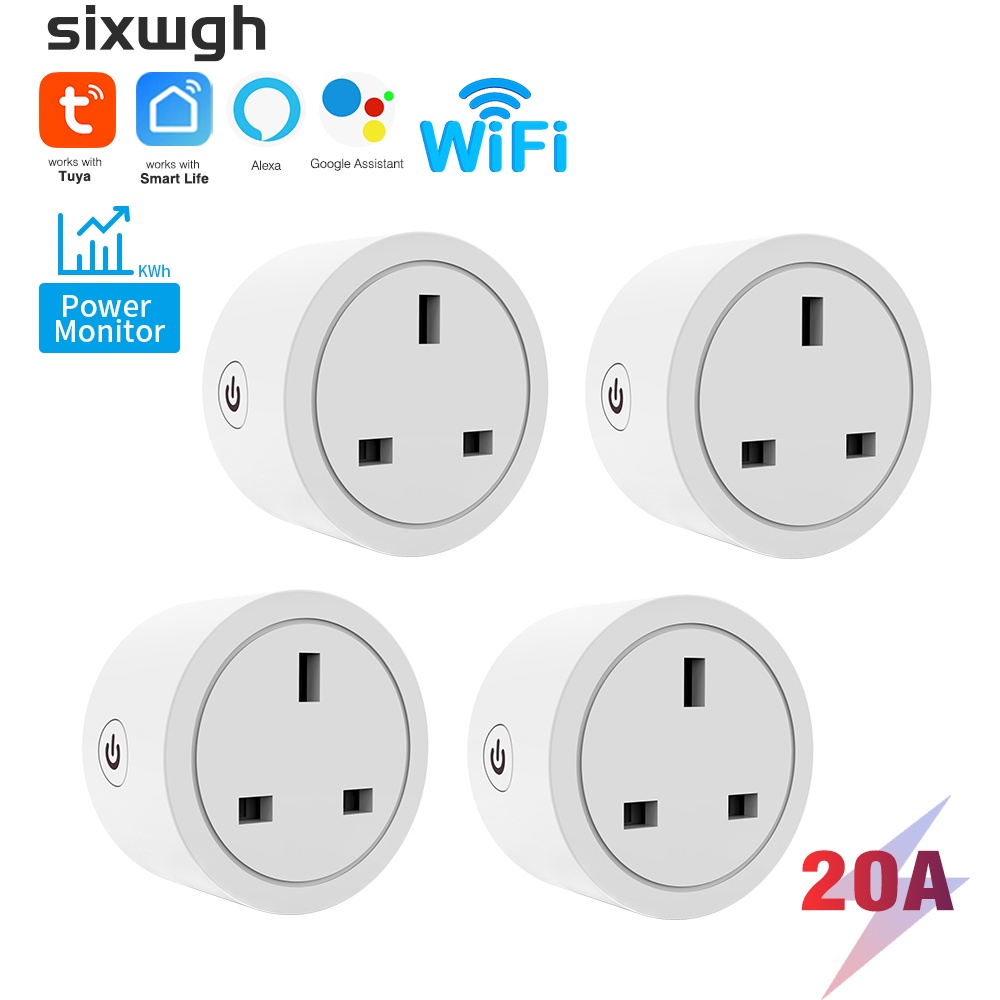 Tuya Smart plug wifi smart socket 16/20A smart switch UK Plug Adaptor ...