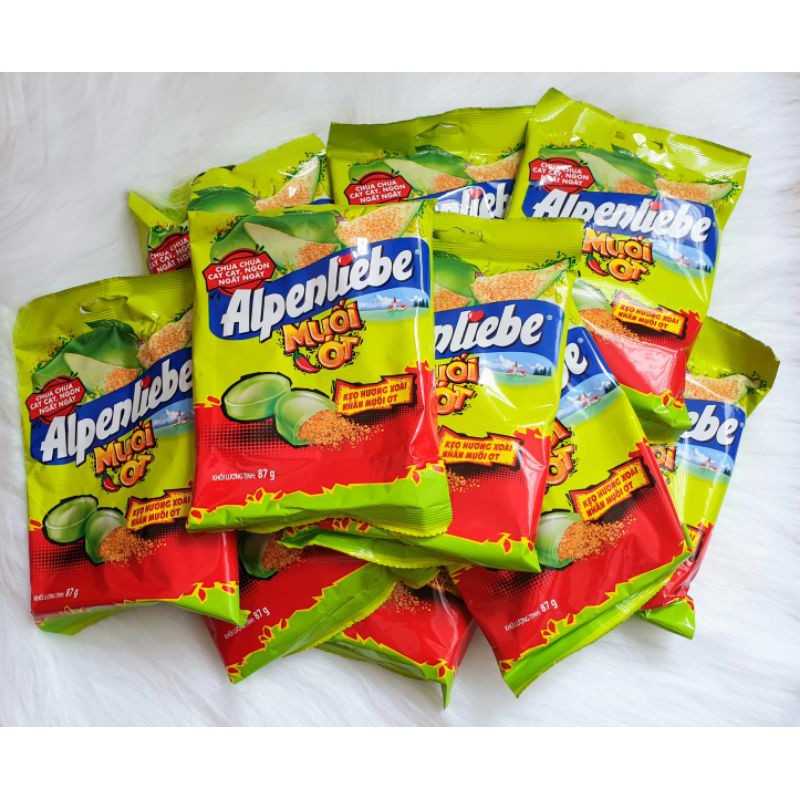 Alpenliebe candy with mango flavor and chili salt filling - 87g bag (30 ...