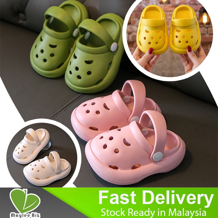 Korean Cartoon Hole Unisex Eva Light Non-slip selipar Lady Women Boy ...