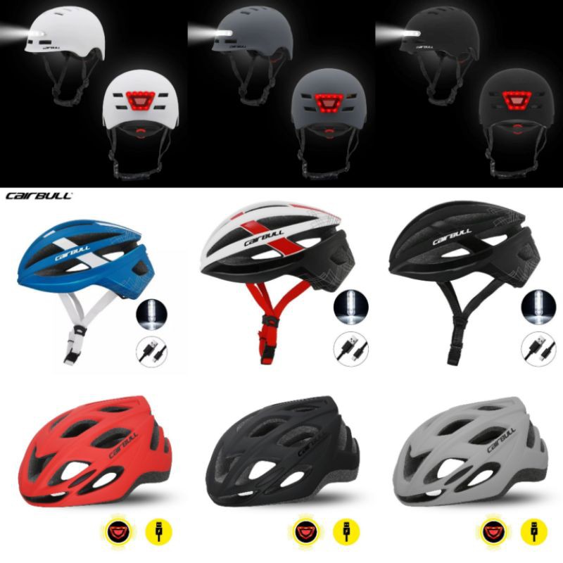 Cycling Helmet Cairbull 28 With Lamp and Tail Light Helmet Basikal ...