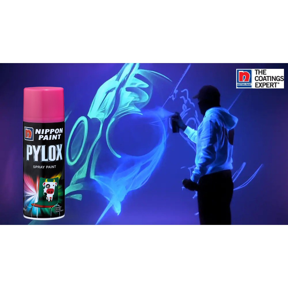 NIPPON PANIT Pylox Spray Paint 400CC Fluorescent Color Ready Stock ...