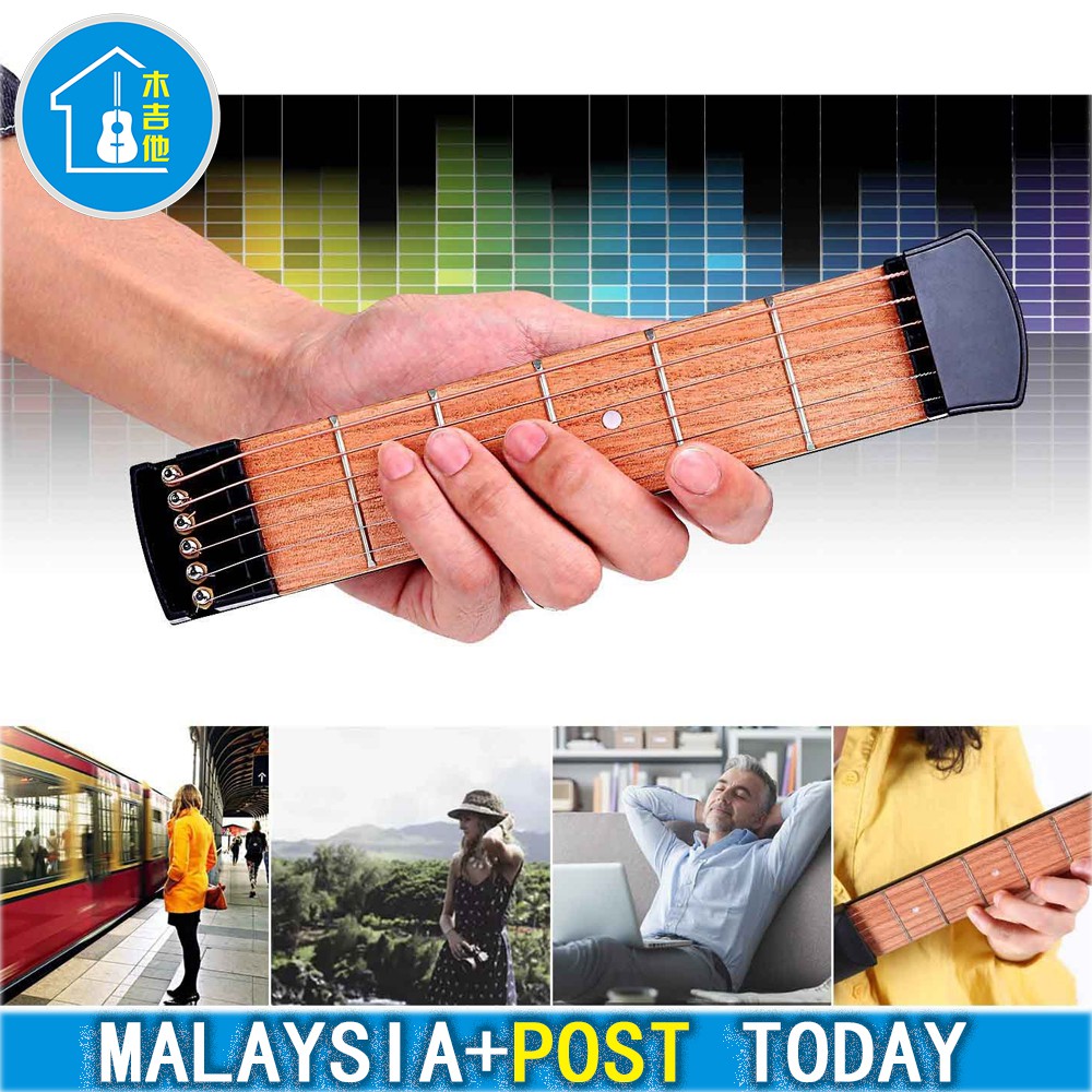 Pocket Guitar Finger Trainer Hand Practice Mini Guitar String Trainer ...
