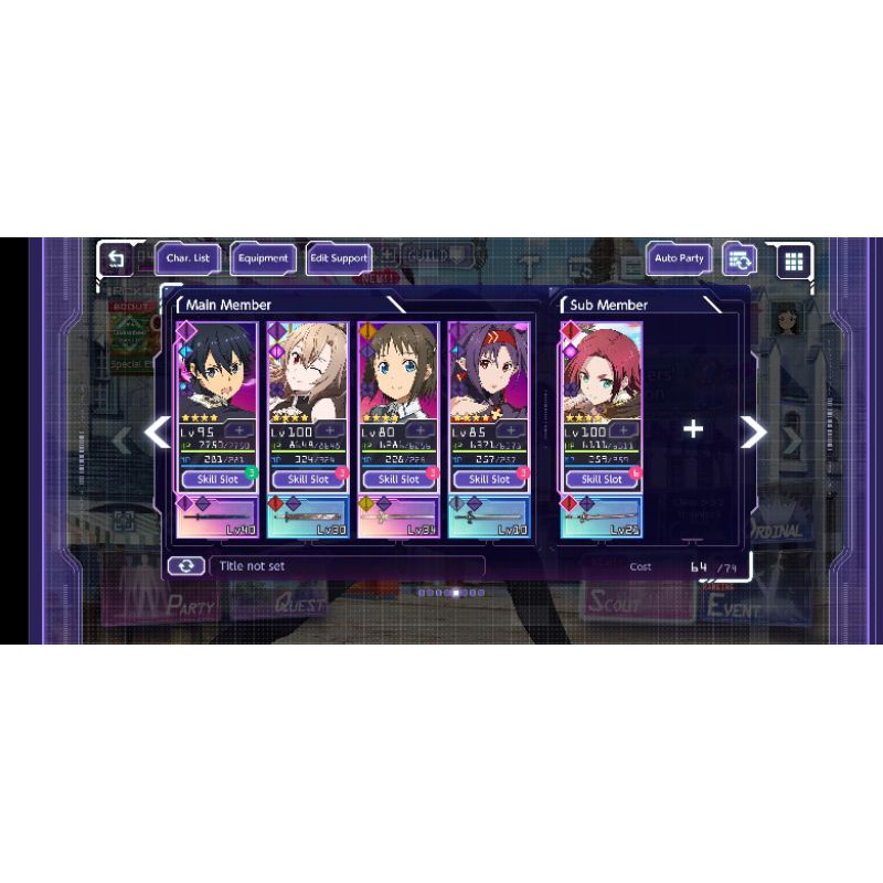 SAO: ACILIZATION RISING STEEL Account (limited character from SAO ...