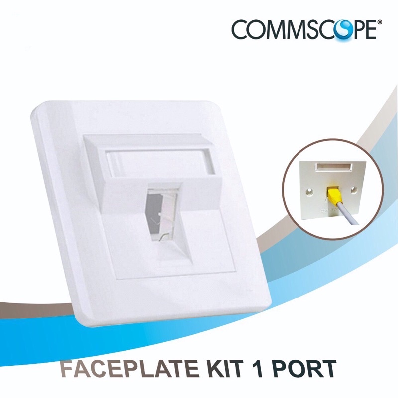 50 PCS COMMSCOPE RJ45/CAT6 FACEPLATE KIT DECORATOR (Single GANG ...