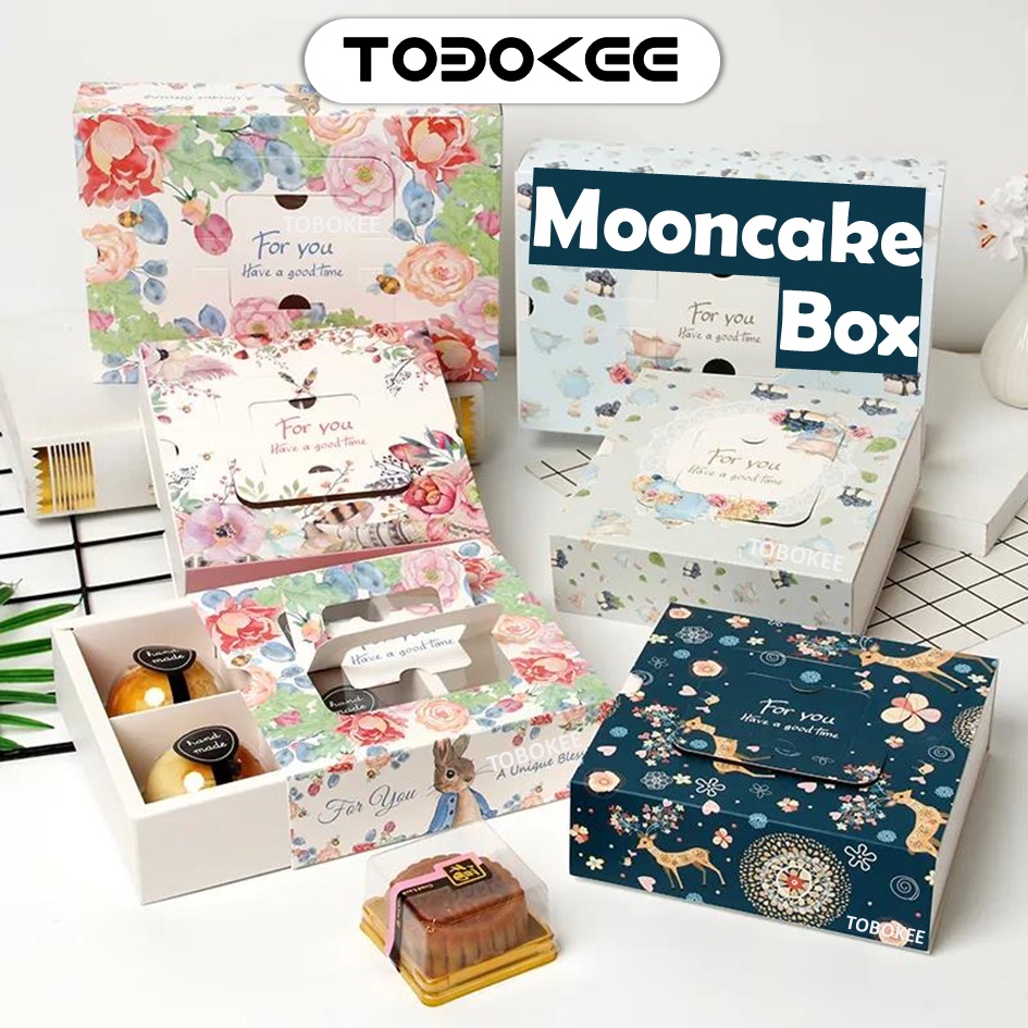 【Extra Thick】4 & 6 Cavity Mooncake box/ Cupcake box/ Muffin Box ...