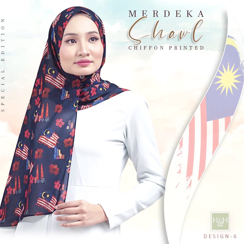 🎀Merdeka 2023 🎀 Merdeka Tudung Shawl MERDEKA Pattern | Shopee Malaysia