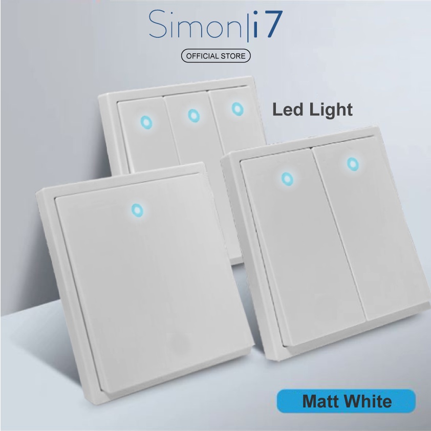 Simon I7 Series LED Switch / Switches & Socket Outlet (MATT WHITE ...