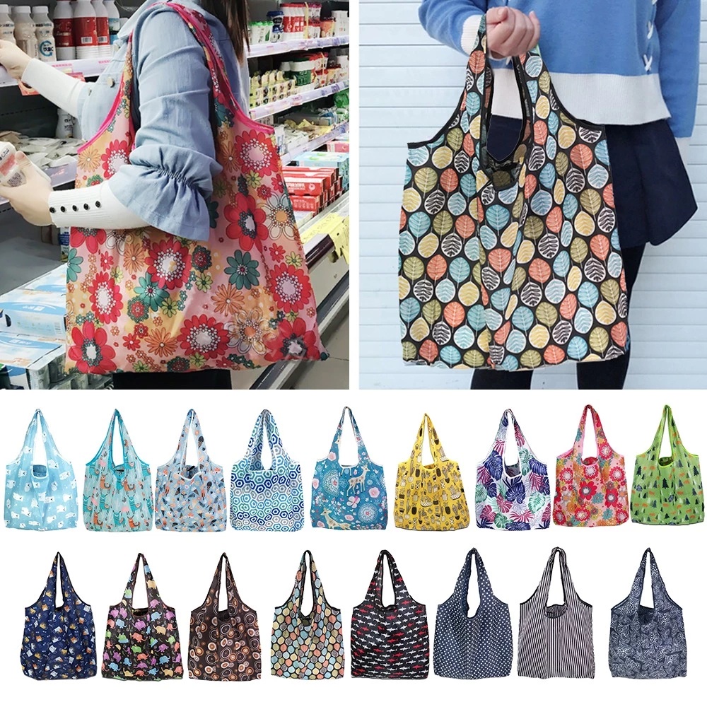 Foldable Handy Shopping Bags Reusable Tote Pouch Recycle Storage ...
