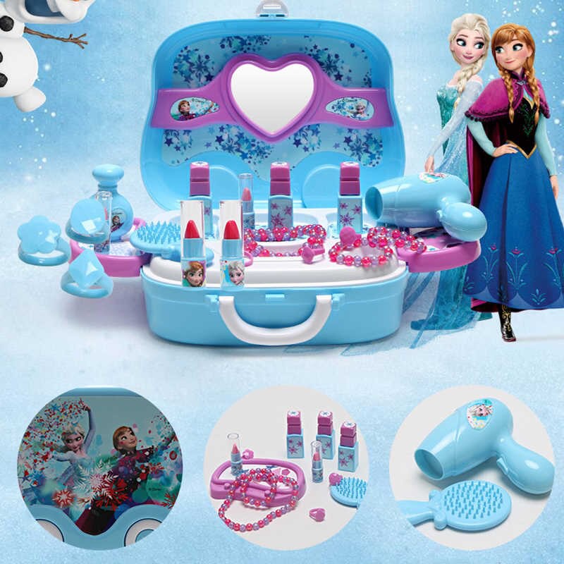 Disney Frozen Princess Makeup Box Suitcase Elsa Anna Pretend Play Kids ...