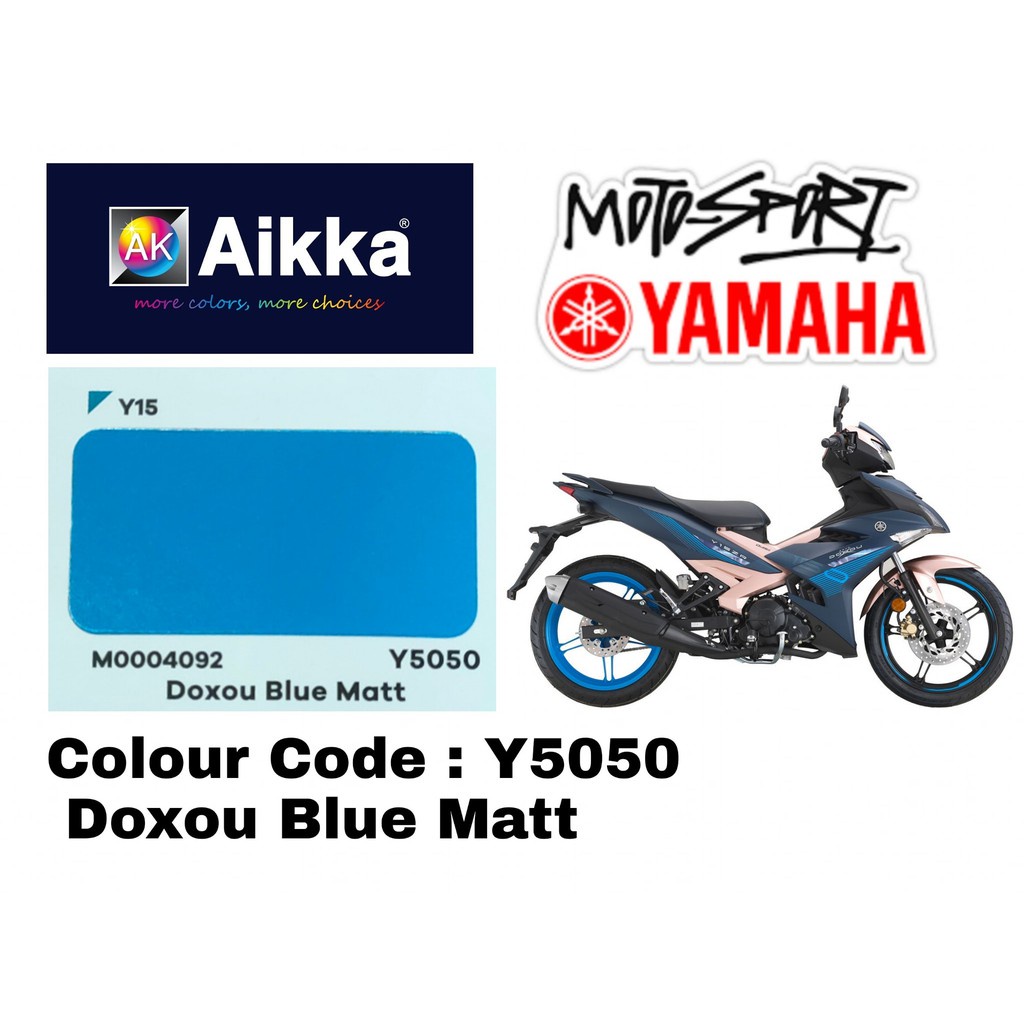YAMAHA Y15ZR 2020 DOXOU BLUE MATT Y5050 AEROSOL SPRAY MOTOR PAINT ...