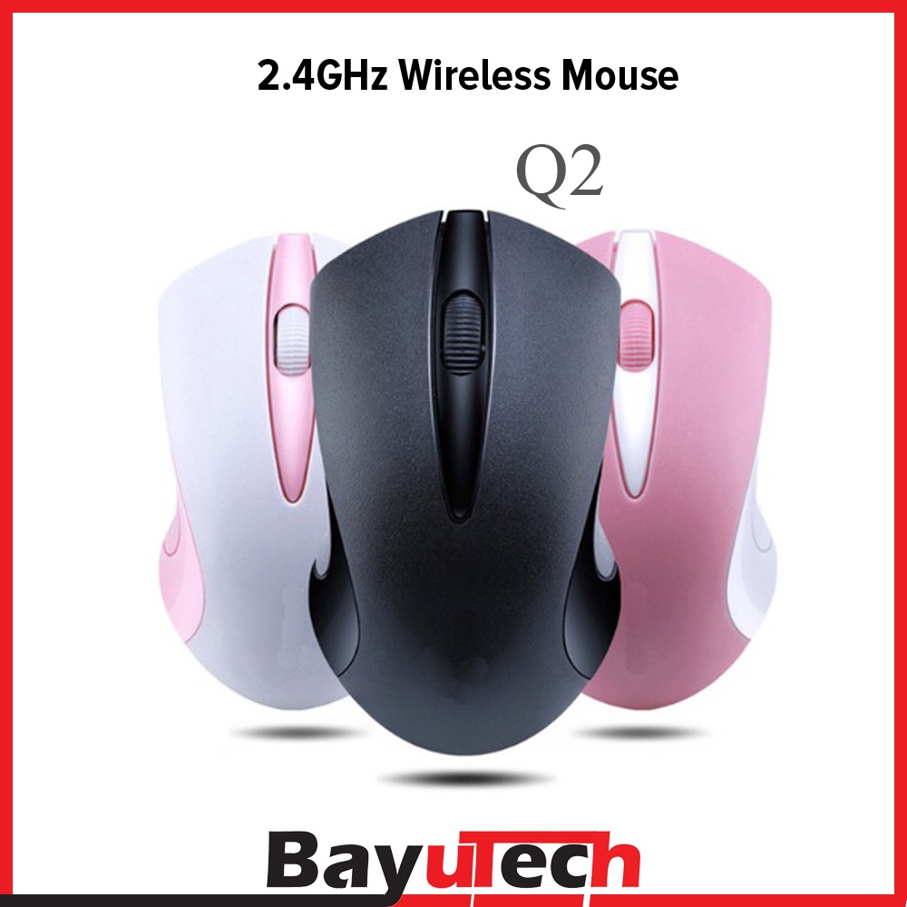 TF Q2 Mini Ergonomic Wireless Q2 USB Optical Mouse 100pc mix color ...