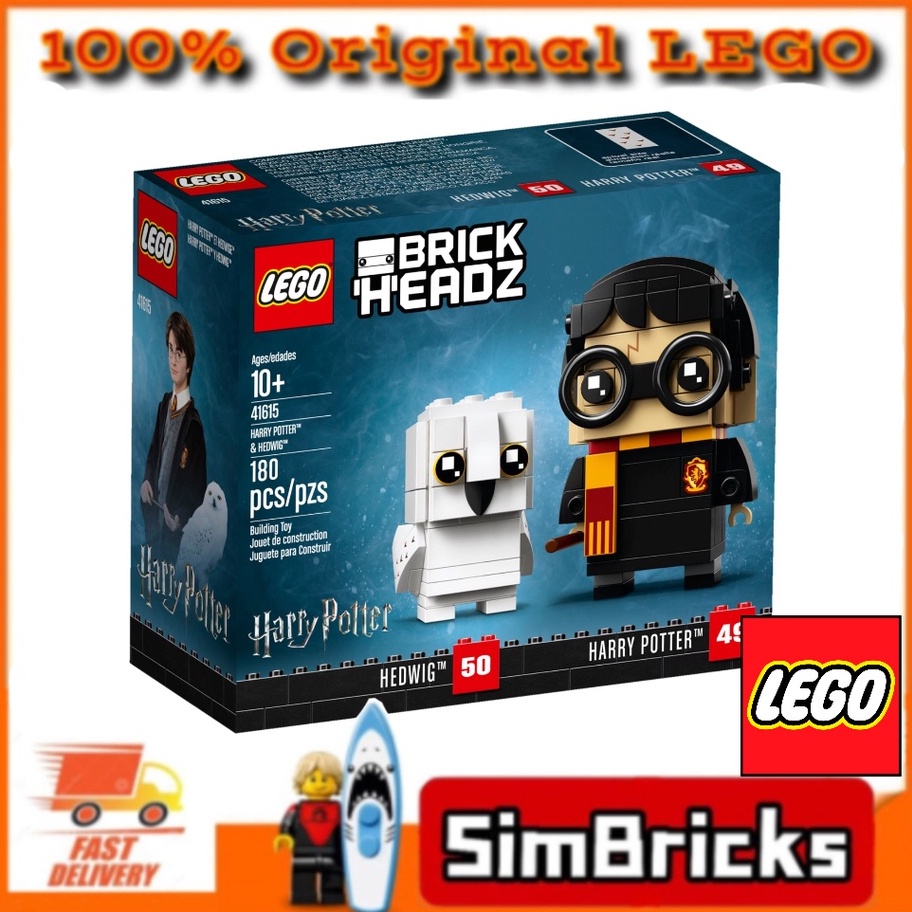 (Sim Bricks) LEGO 41615 Harry Potter BrickHeadz: Harry Potter & Hedwig ...
