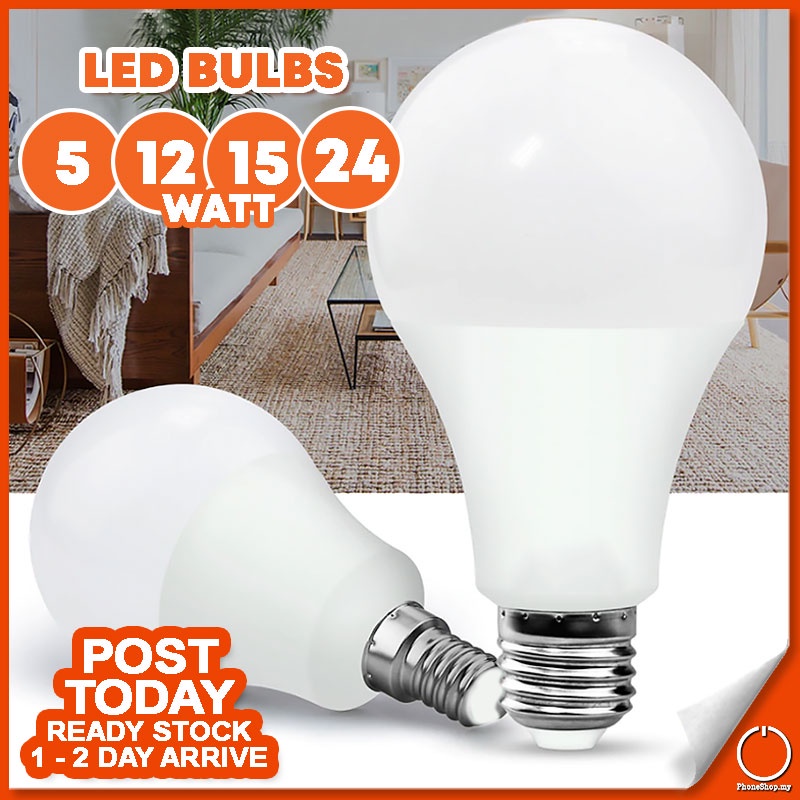 𝗘𝗖𝗢 𝗙𝗥𝗜𝗘𝗡𝗗𝗟𝗬 LED Light Bulb Lampu Mentol Energy Saving E27 Home Living Daylight 5W 12W 15W 24W ...