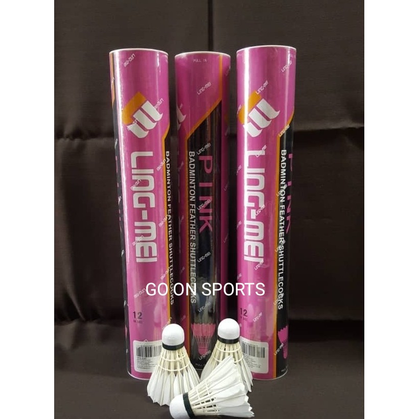 LING MEI PINK BADMINTON SHUTTLECOCKS 1TUBES = 12 PIECES | Shopee Malaysia