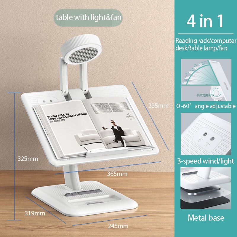 OATSBASF Portable Table Reading Desk Ergonomic Laptop Stand Multi ...