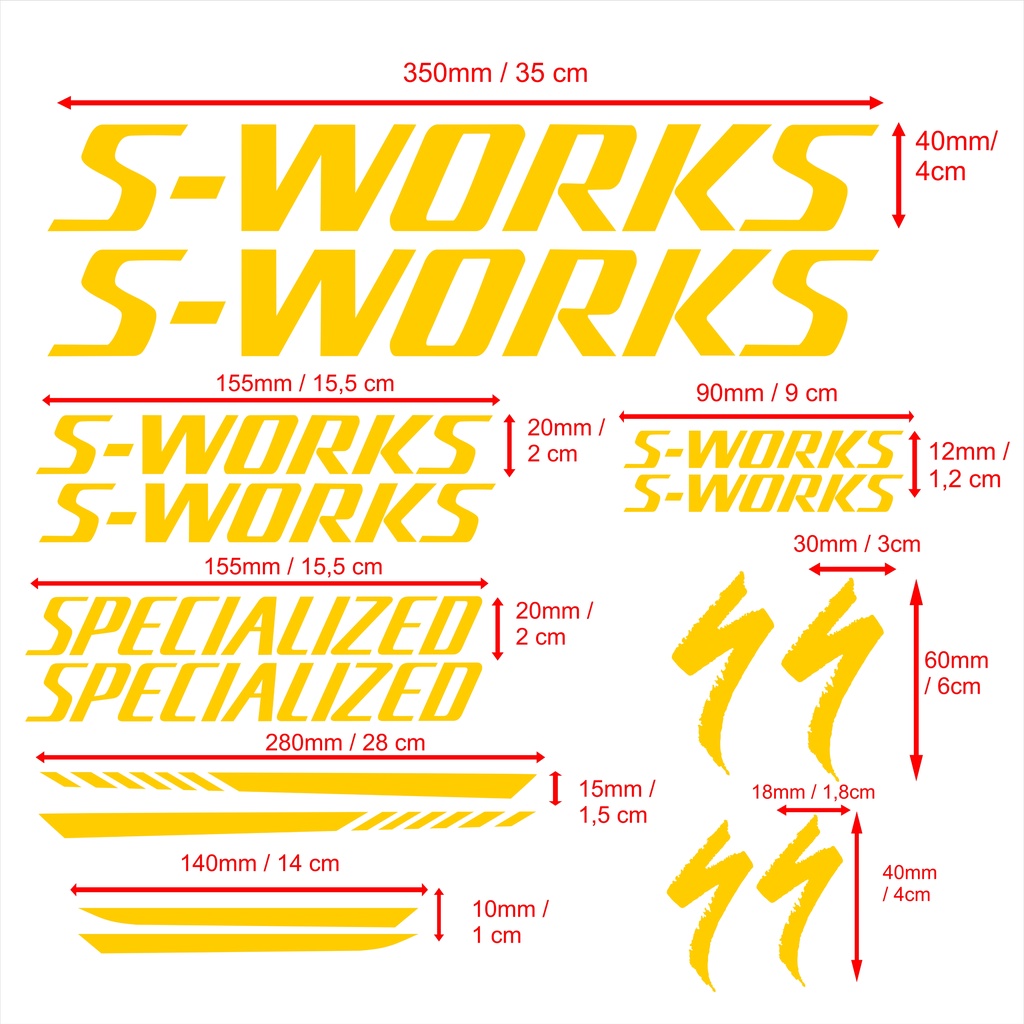 S-works Decal sticker SPECIALIZED bicycle cutting sticker | Shopee Malaysia