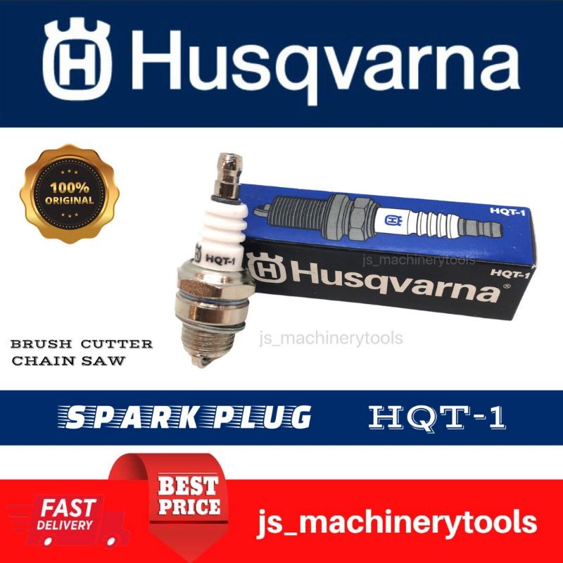 Husqvarna spark plug HQT-1 Original for Mesin Rumput / Chainsaw ...