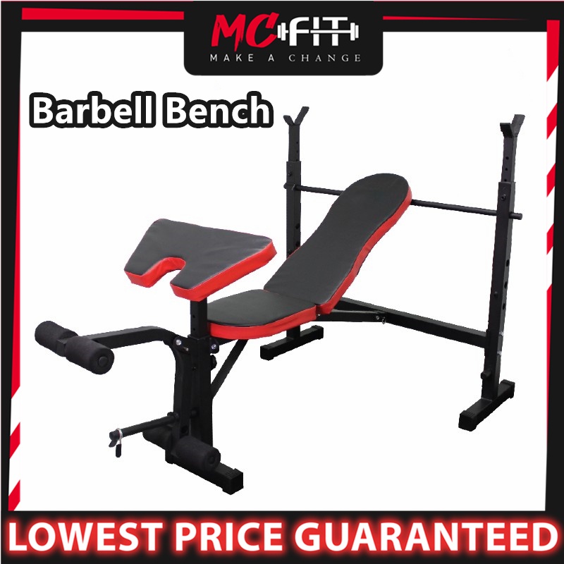 MCFIT 240KG Adjustable Home Gym Bench Press Set Dumbbell Bench Weight ...