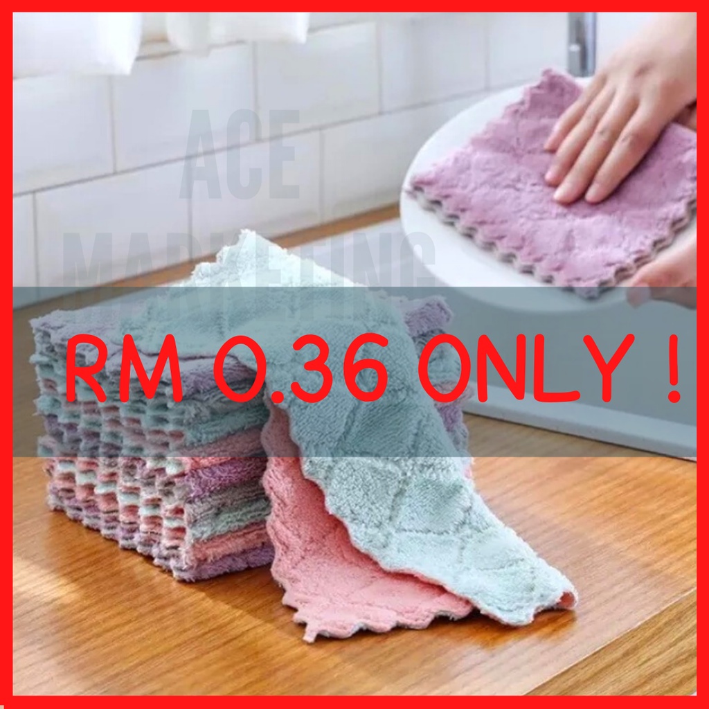 Super Absorbent Microfiber Cleaning Cloth Hand Washing Cloth Kitchen ...