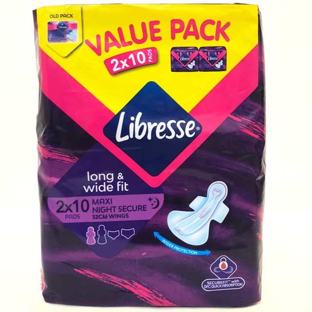 Libresse Maxi Night Secure Wing 32cm (2 x 10 Pads) | Shopee Malaysia