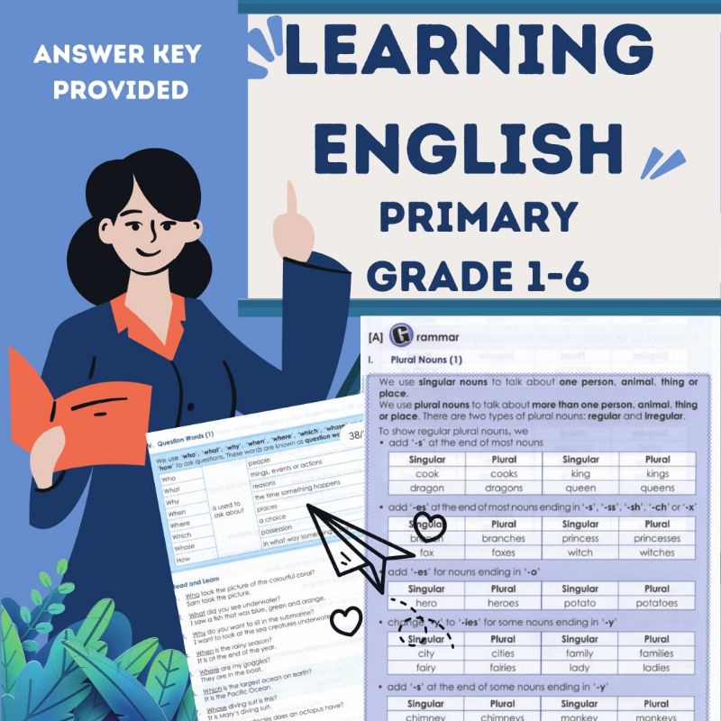 Primary Learning English workbook I Grade 1 to Grade 6 I KS1 KS2 with ...