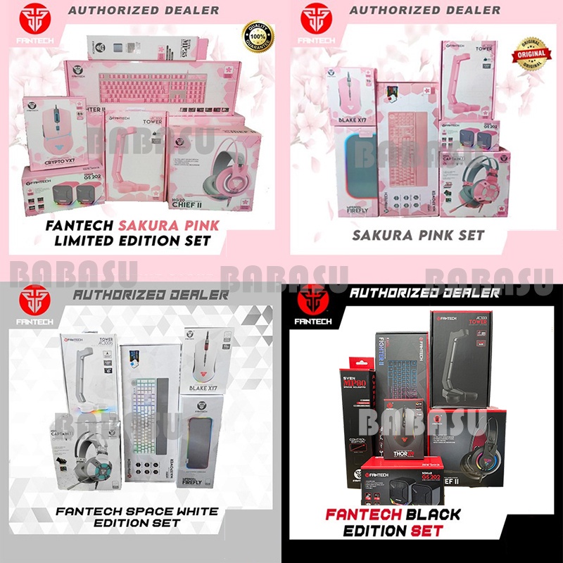 Fantech SAKURA PINK - SPACE WHITE - BLACK Edition Bundle Set | Shopee ...