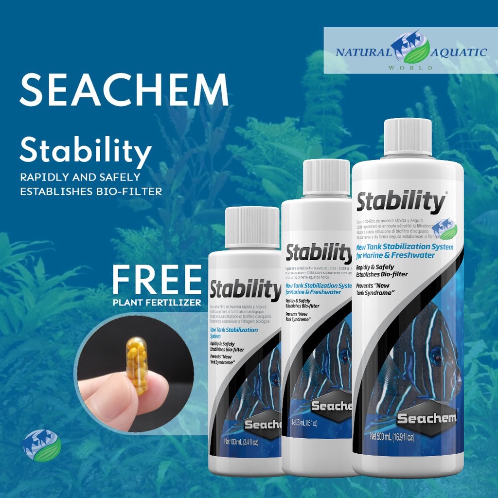Seachem Stability (100ml /250ml /500ml) New tank stabilization system ...