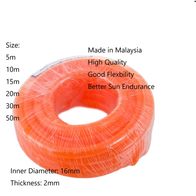 Garden PVC Orange Hose 16MM X5M 10M 15M 20M (2MM THICKNESS) / PVC WATER ...
