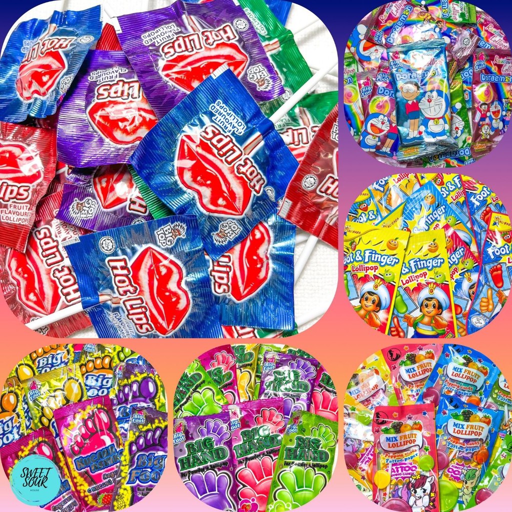 Hot Lips /Big Foot /Big Hand /Rainbow lollipop doraemon /Foot & finger ...