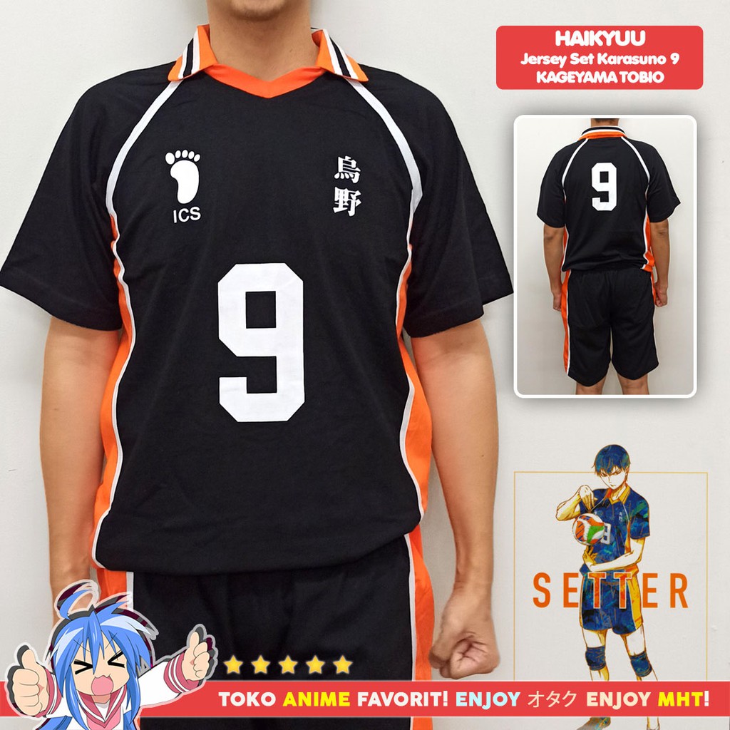 Haikyuu Karasuno Jersey No. 9: Kageyama Tobio Cosplay Costume | Shopee ...