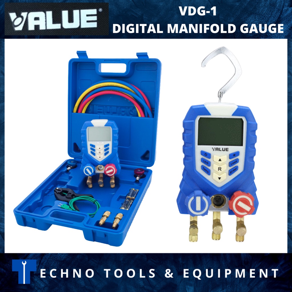 VALUE VDG-1 ACCURATE DIGITAL MANIFOLD GAUGE FOR REFRIGERANT - New ...