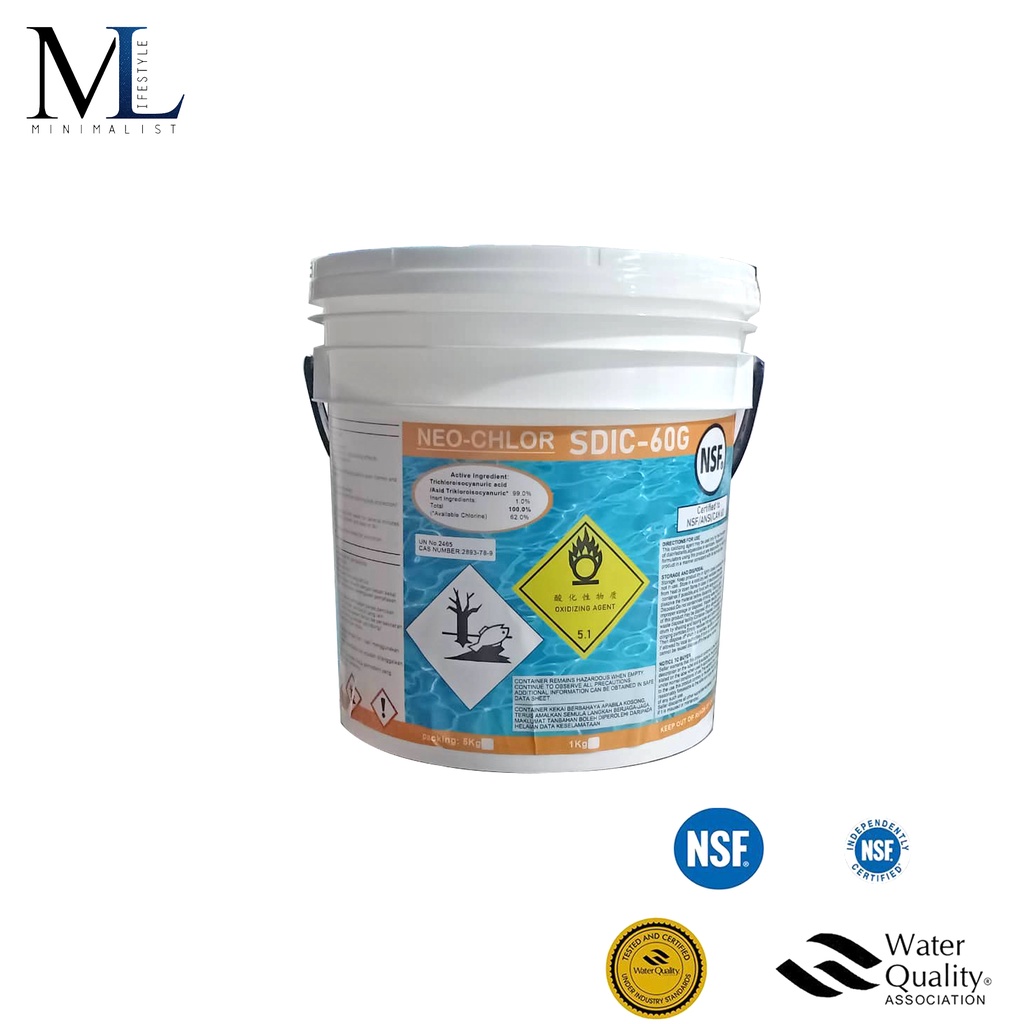 Minimalist Lifestyle:Chlorine Klorin 60% JAPAN -NEO-CHLOR Odorless SDIC ...