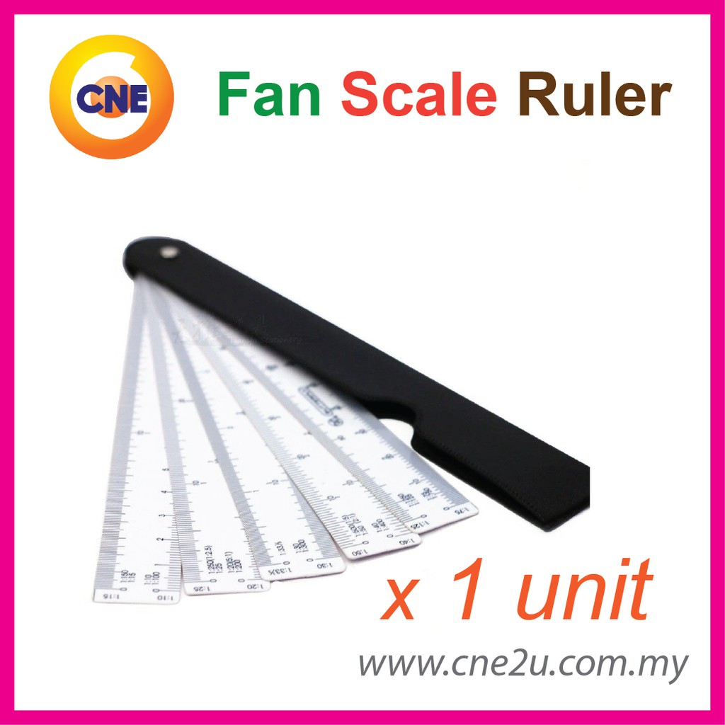 Fan Scale Ruler for engineer / architect / students | Shopee Malaysia