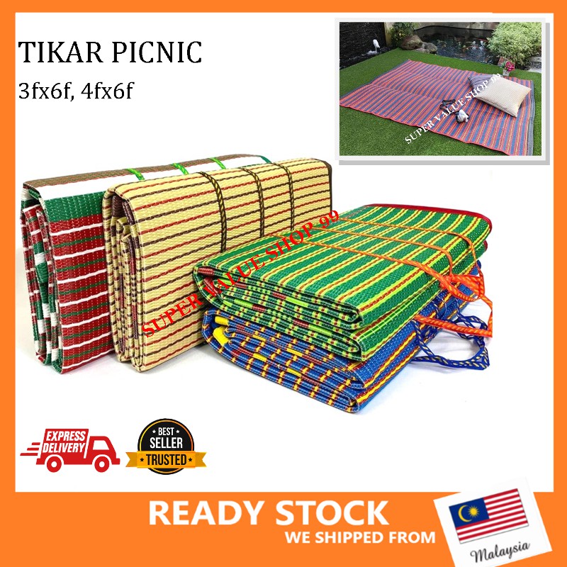 *READYSTOCK* TIKAR PLASTIK BERKELAH CAMPING LIPAT KECIL/ TIKAR PICNIC ...