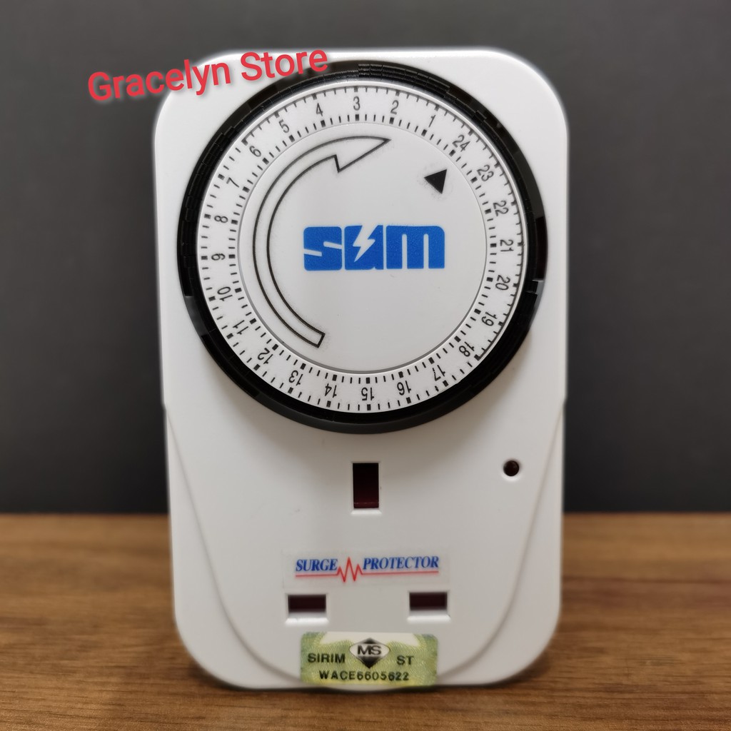 Sum 24 Hours Analog 3 Pin Plug In Timer Sirim Shopee Malaysia