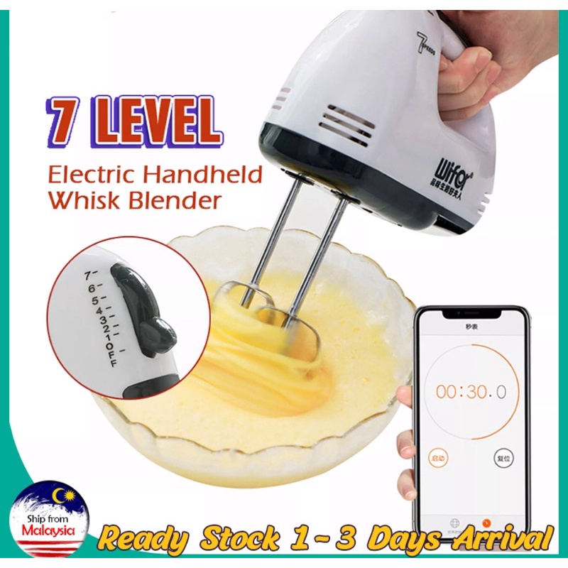 Hand Mixer Mixer baking mixer egg beater 7 Speed Portable Electric Egg ...