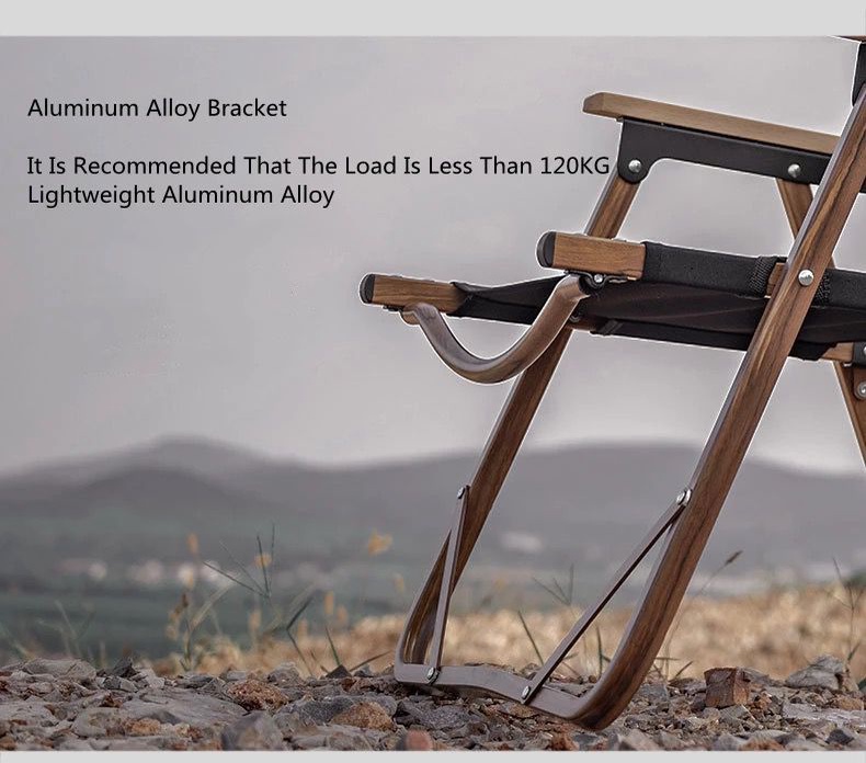 ShineTrip Outdoor Folding Chair Wood Relax Armchair Portable Foldable ...