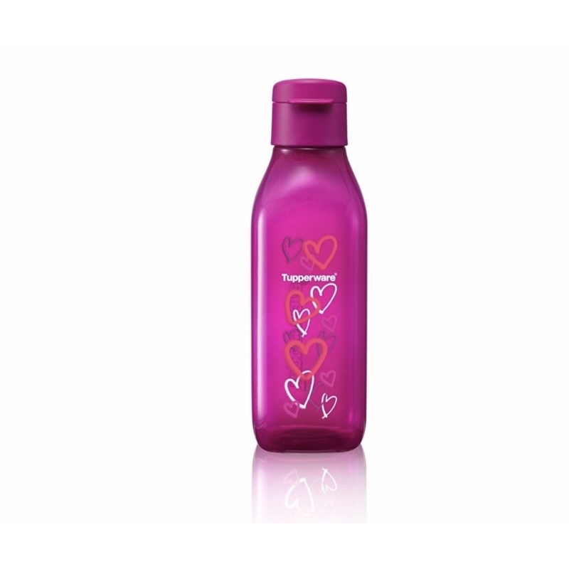 Tupperware Sweet Hearts Square Eco Bottle (1) 500ml | Shopee Malaysia