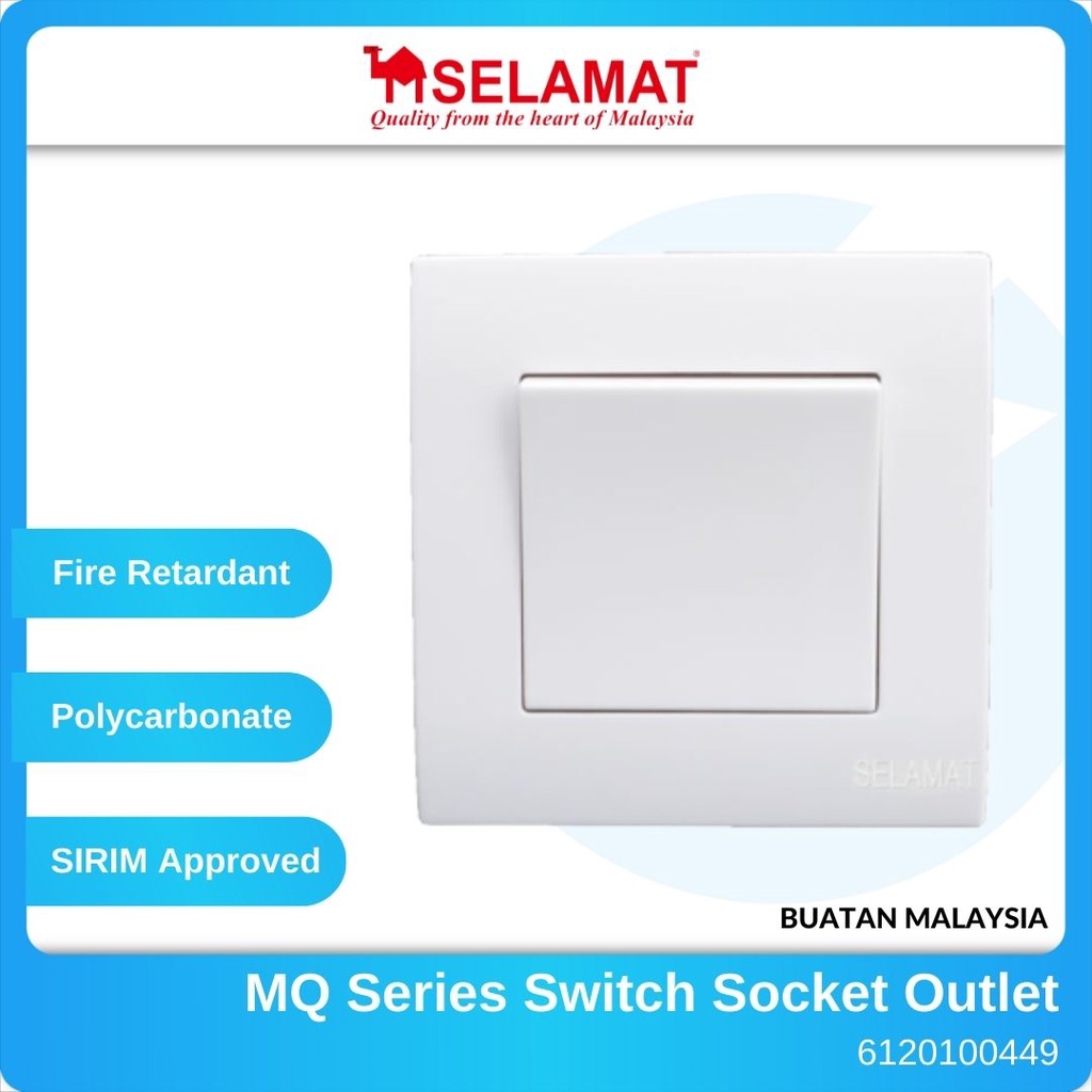 SELAMAT MQ Series 1 Gang 1 Way 2 Way Switch Socket Outlet Long Lasting ...