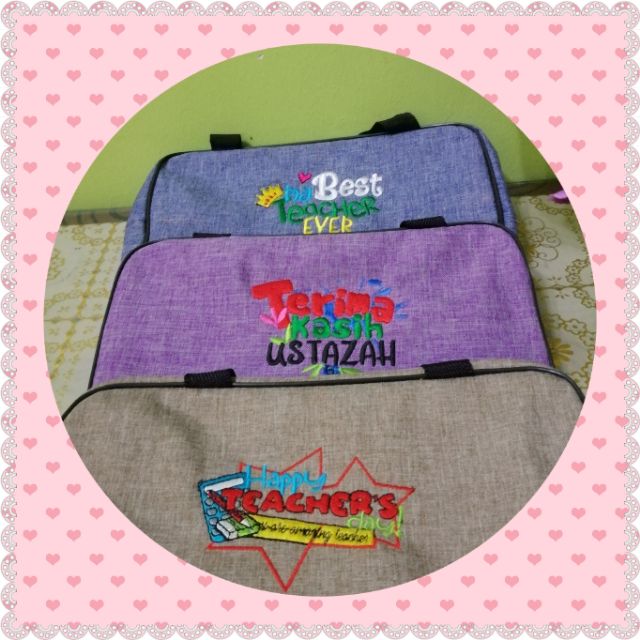 Bag Sulam/Hadiah/Teacher's Day/Nurse's Day | Shopee Malaysia
