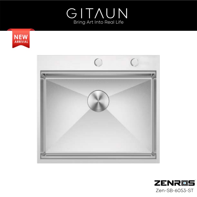 [ZENROS] SUS304 Stainless Steel Single Bowl Sink / Under Mount Sink ...