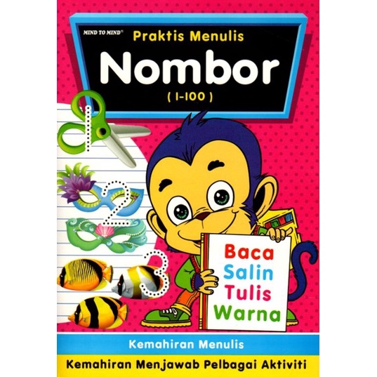 Buku Belajar Kanak Kanak: Praktis Menulis Nombor (1-100) (Buku Belajar ...