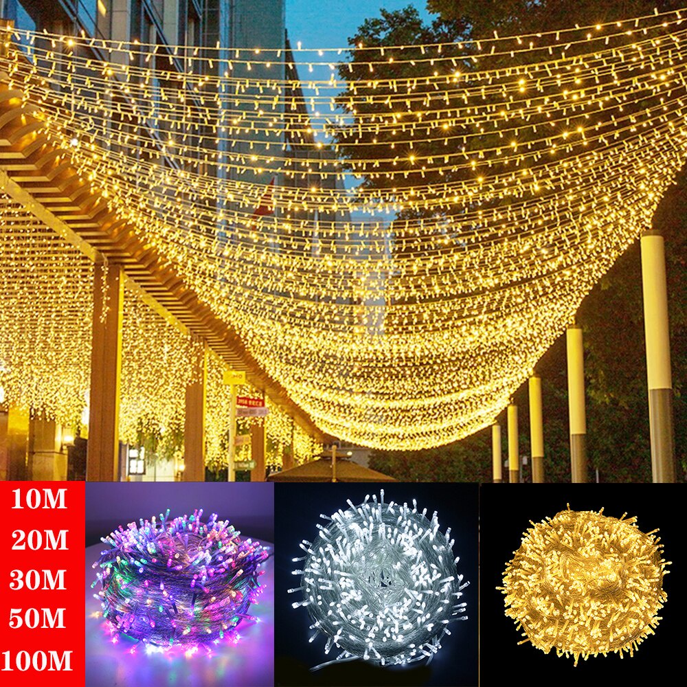 10M 20M 30M 50M 100M Fairy Lights Led String Garland Christmas Light ...