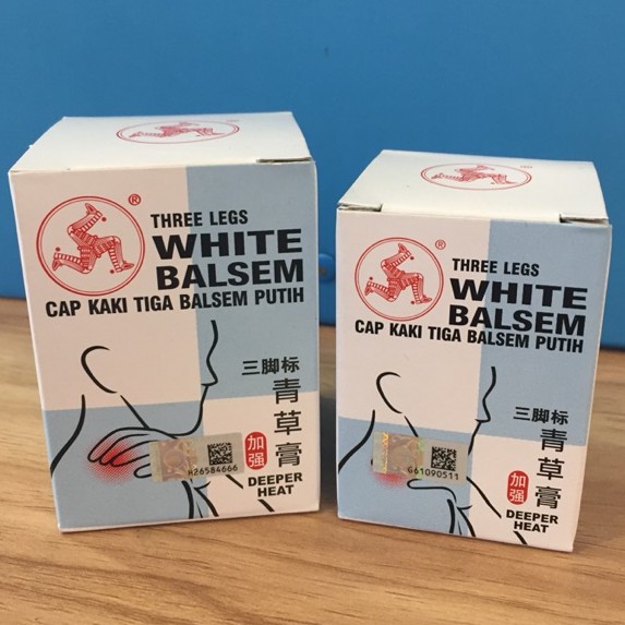 Three Leg White Balsem Cap Kaki Tiga Putih Balsem 三脚标青草膏 | Shopee Malaysia