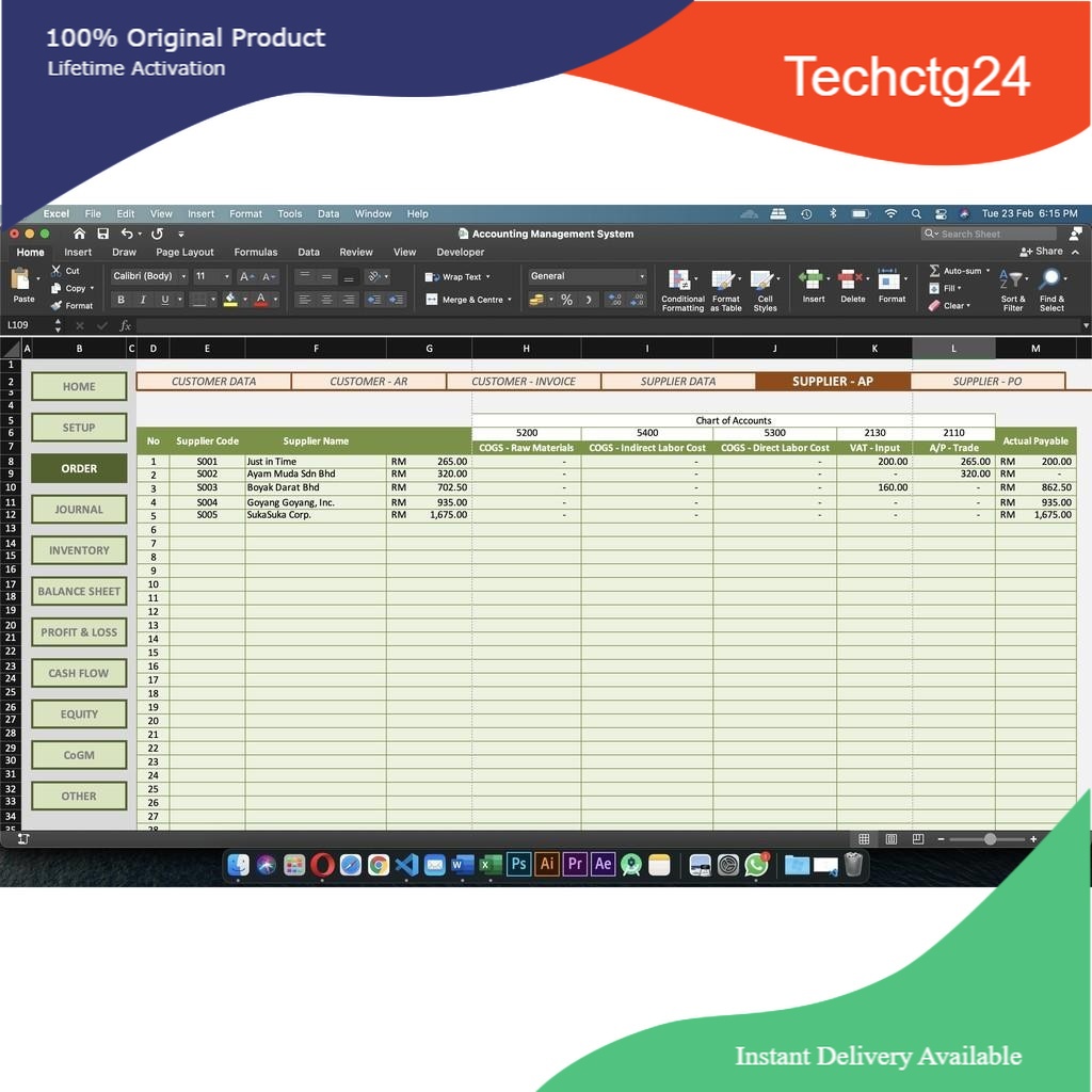 Most ADVANCED & COMPLETE Accounting Management System Template for ...