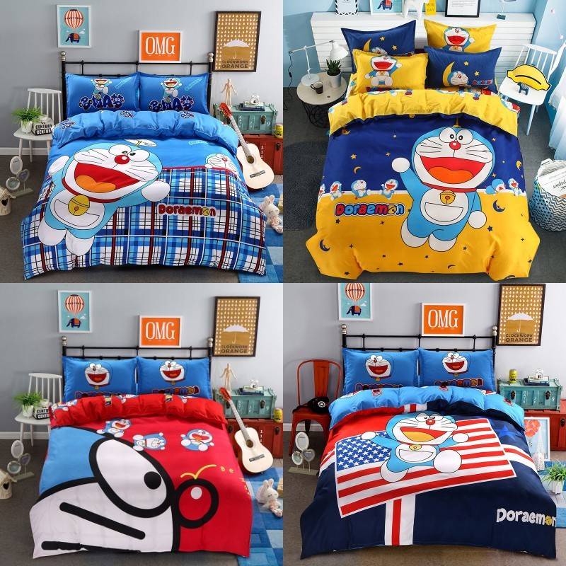 Hobby Cartoon Doraemon 3in1 Bedding Set Bed Sheet Quilt Cover ...