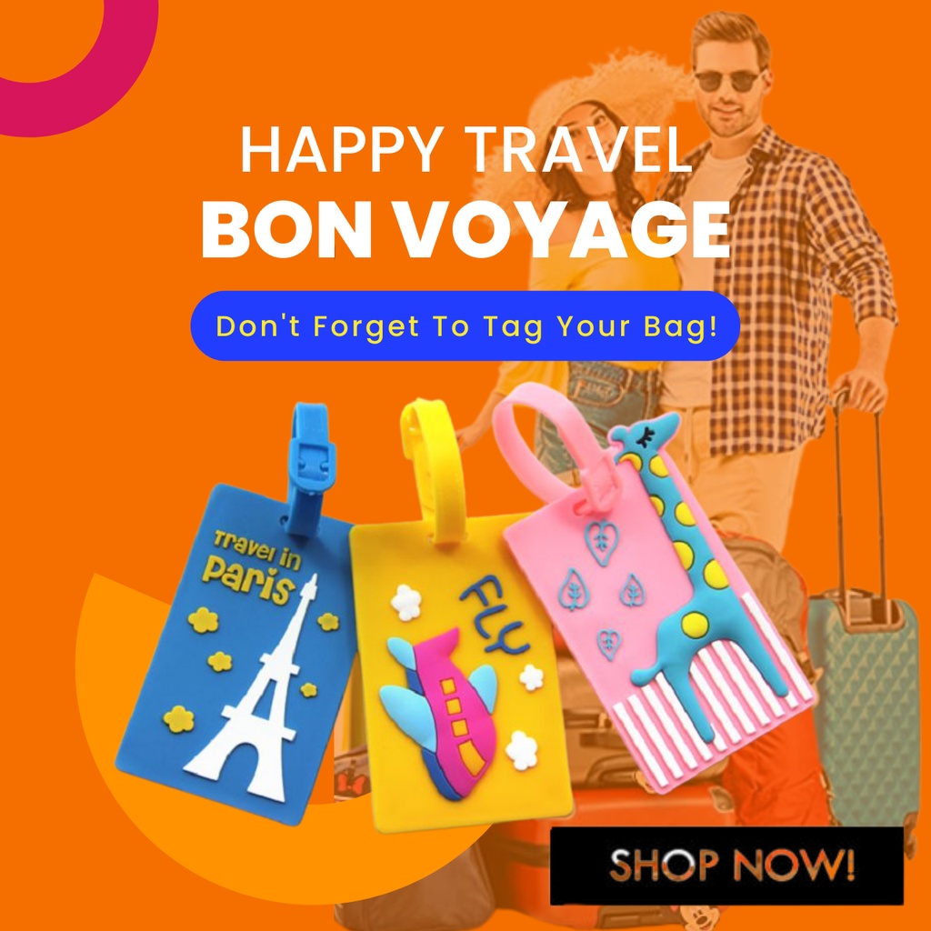 Travel Luggage Silicone Bag Tags Funky Bags Tagging Strap Label Beg ...