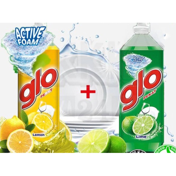 Glo Active Foam Lemon And Lime Dishwashing Liquid 800ml | Shopee Malaysia