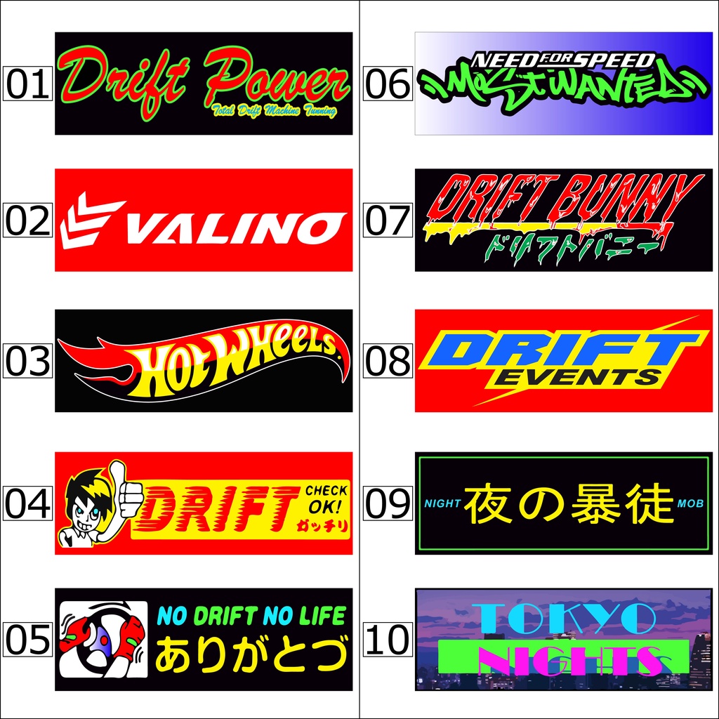 C01 READY STOCK car / motor sticker new design (front/rear) 1PC valino ...